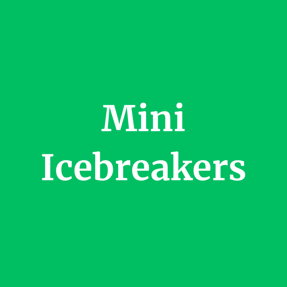 Mini Icebreakers – Your Learning Career