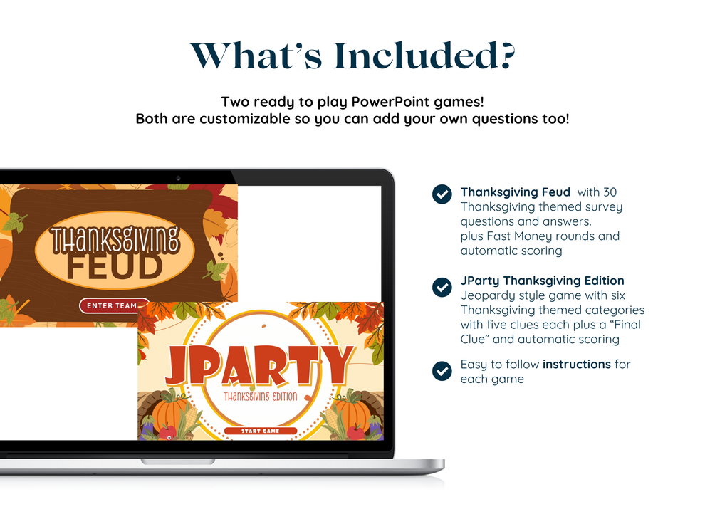 Thanksgiving Games Bundle – Family Feud & Jeopardy – Your Learning Career
