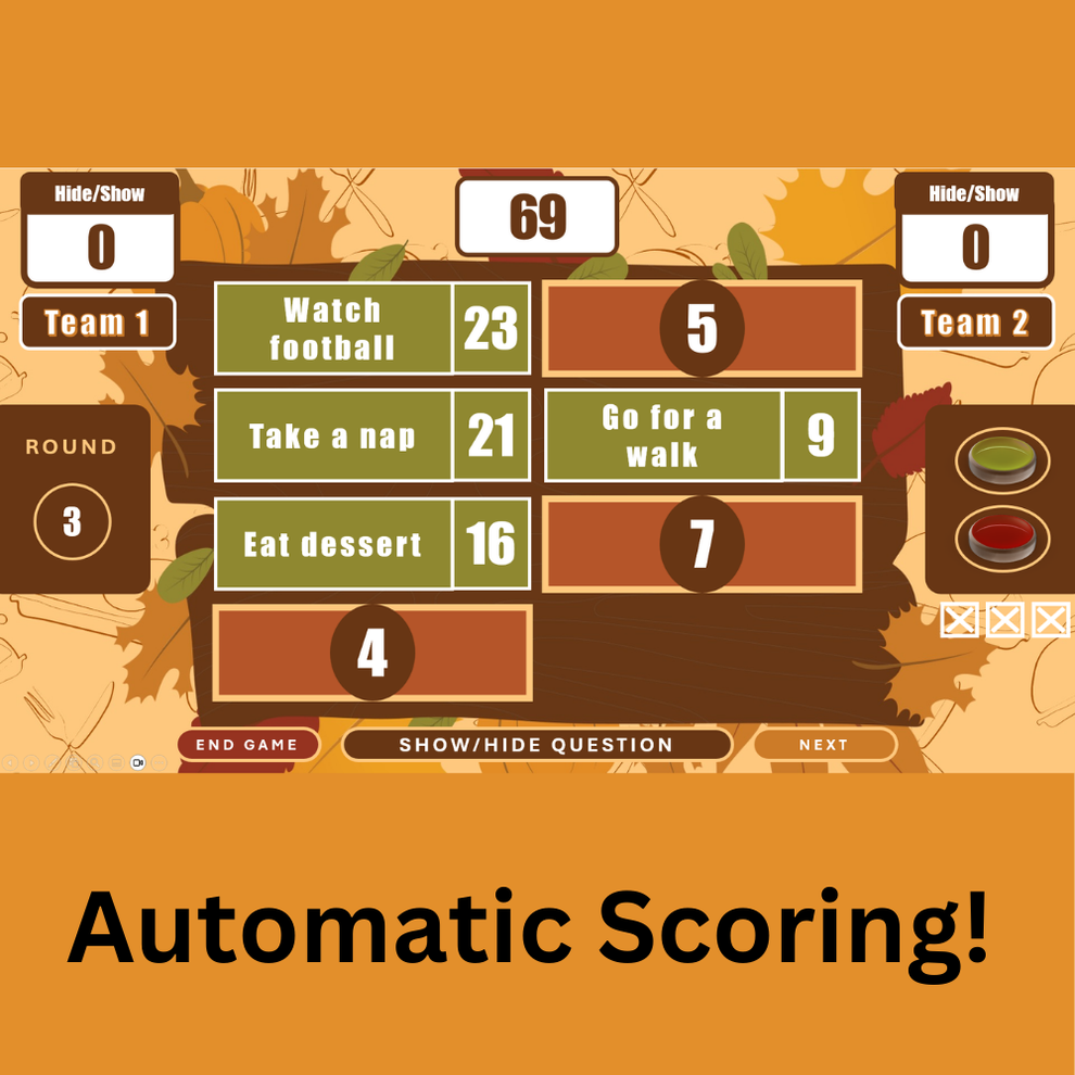 Thanksgiving Feud PowerPoint Game – 30 Rounds for Family Fun – Your ...